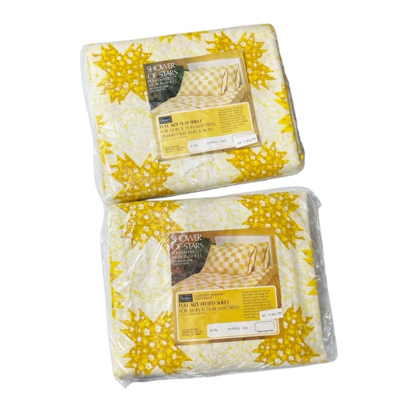 Sears | Bedding | Vintage Sears Perma Prest Muslin Sheet Set Full Size ...